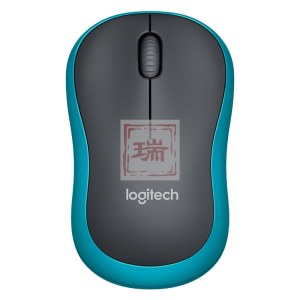 罗技（Logitech）M185（M186） 无线鼠标 黑色蓝边