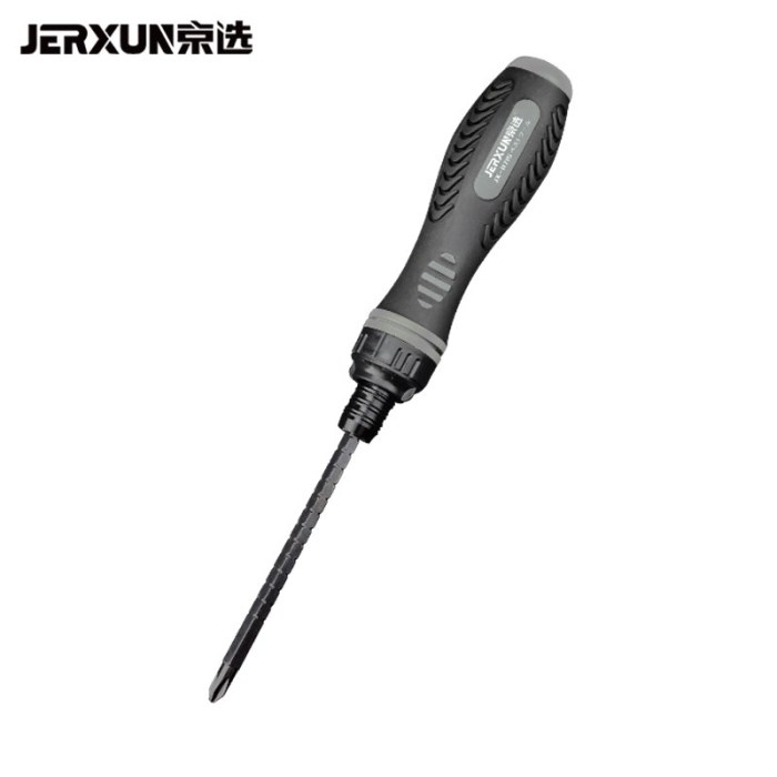 京选（JERXUN）棘轮两用螺丝刀十字批多功能伸缩双头省力平头