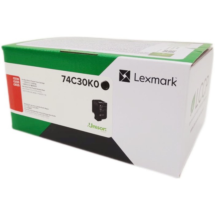 利盟（Lexmark） 74C30K0 黑色碳粉盒 适用CS720/CS725/CX725打印机（约3000页）